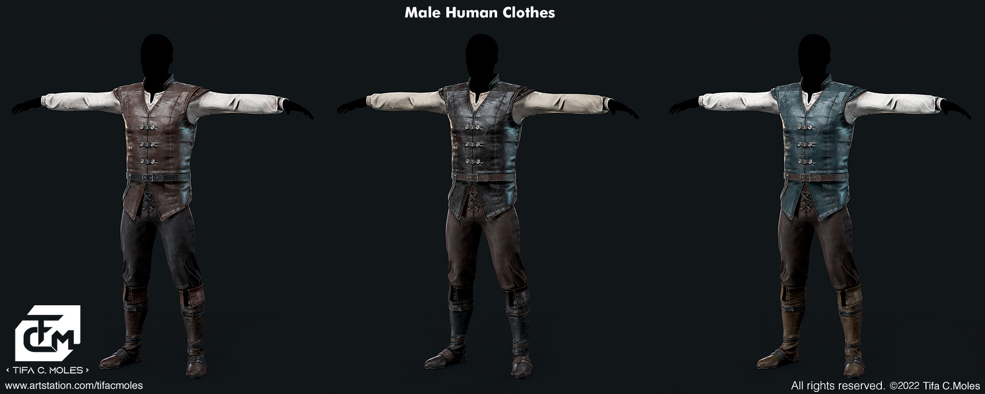 Tifa C Moles Hyper Realistic Male Human Avatar Sets Head And Clothes