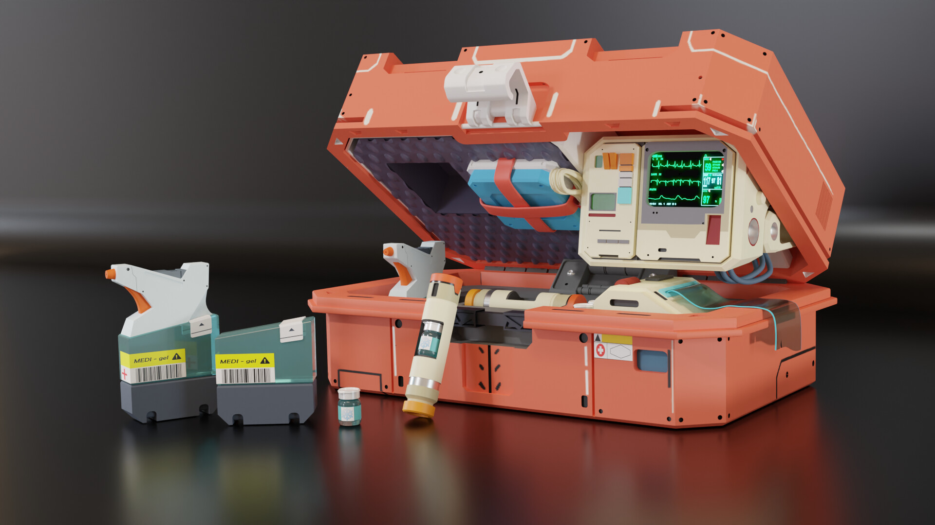 ArtStation - Personal Project: Sci-Fi Medkit