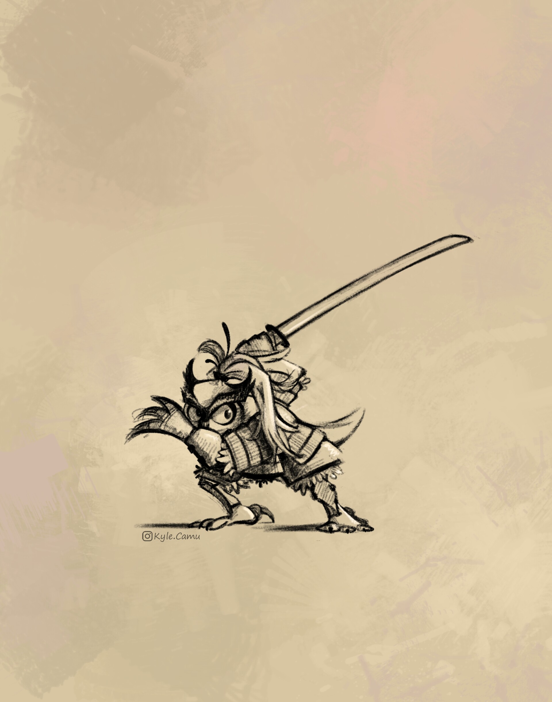 ArtStation - Owl Samurai