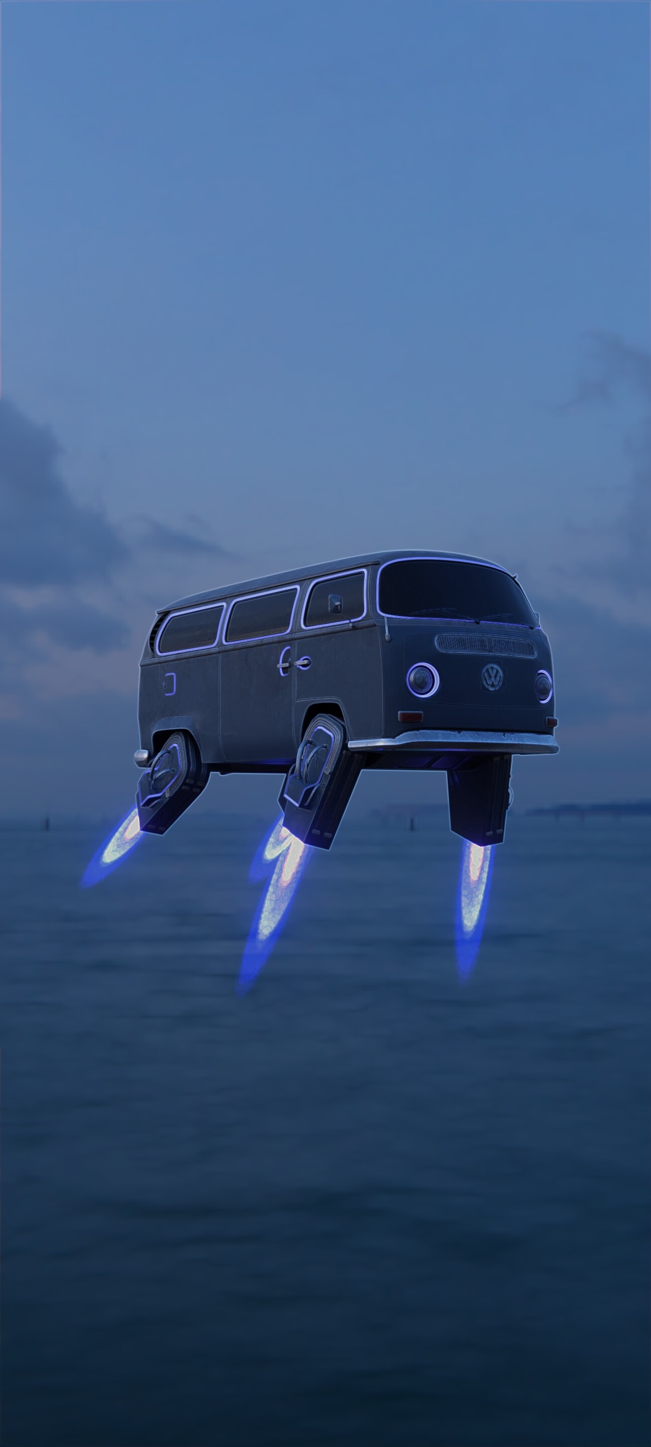 ArtStation - Retro-Futuristic VW Bus