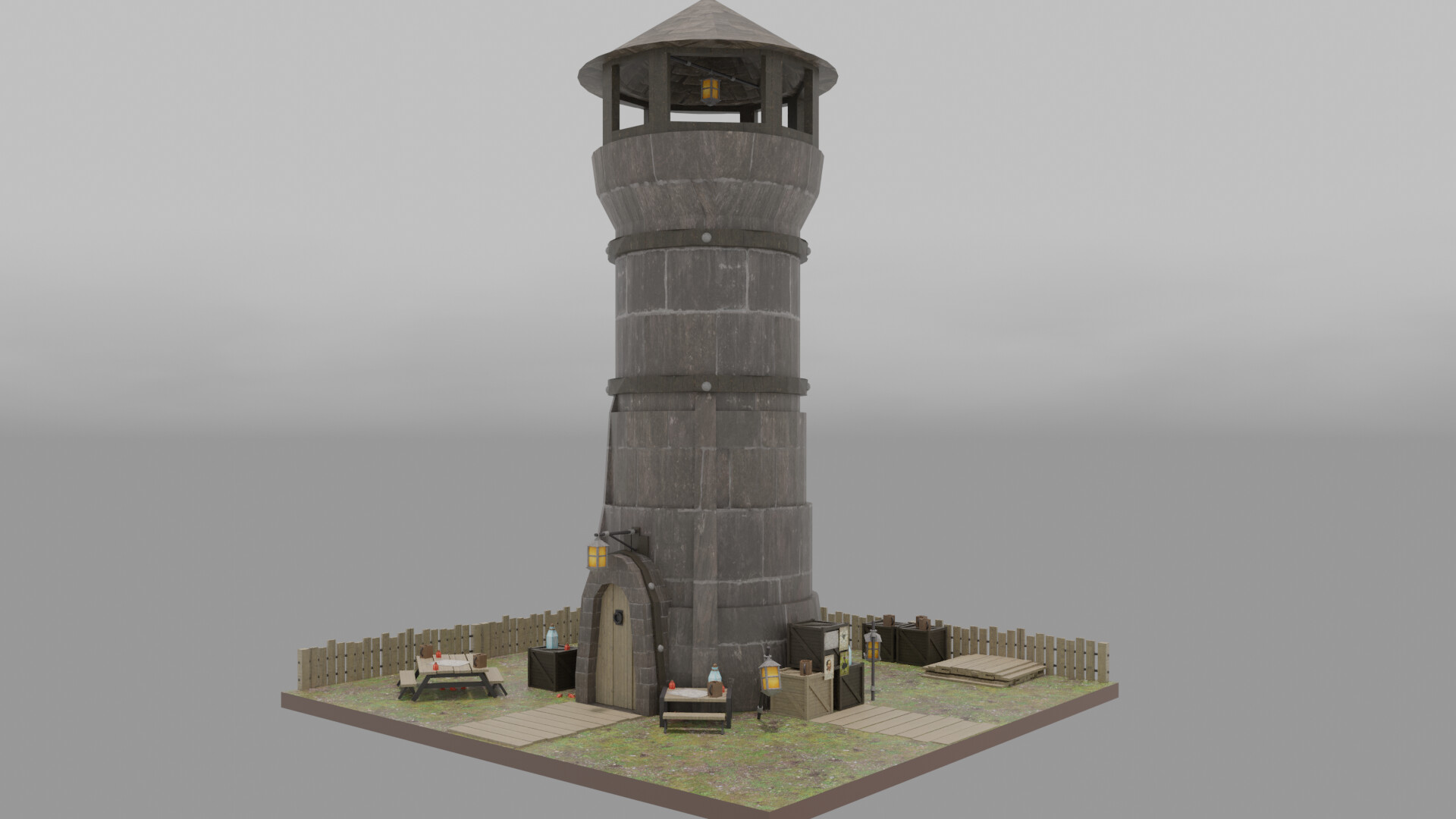 ArtStation - Medieval Tower, Finished Project
