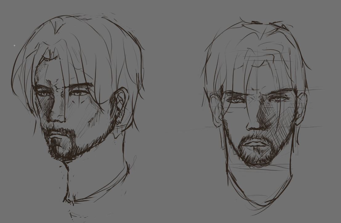 ArtStation - face sketch