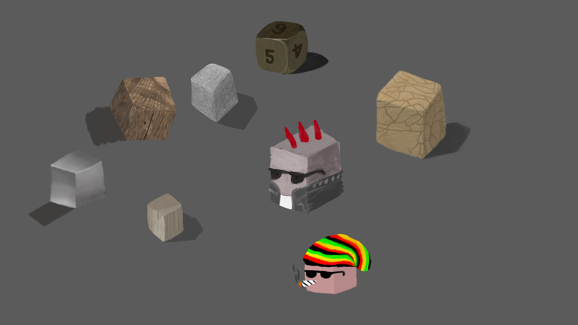 ArtStation - Texture Cube Study