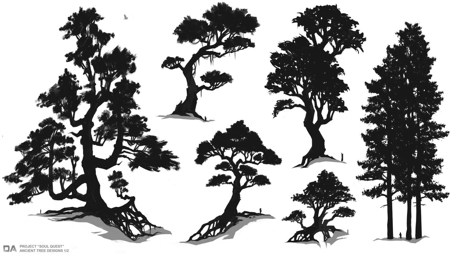 ArtStation - Ancient Tree Design Sketches