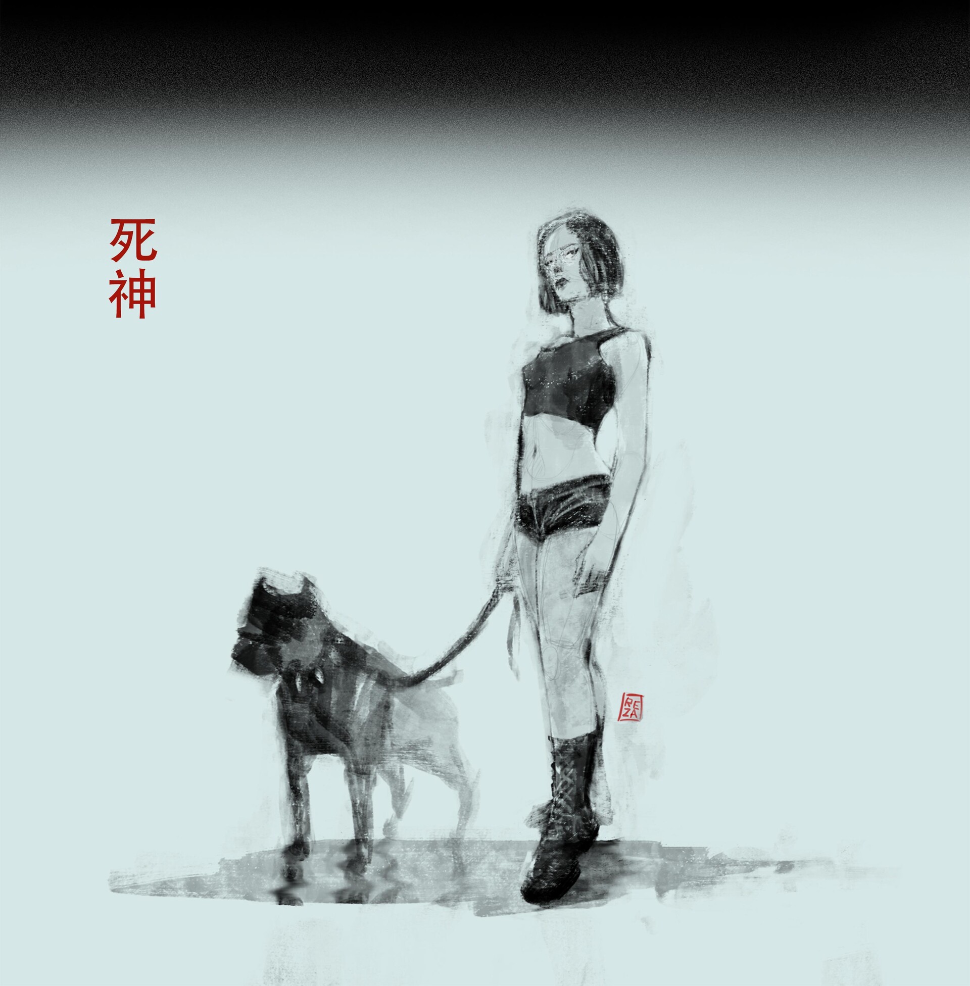 ArtStation - shinigami with dog