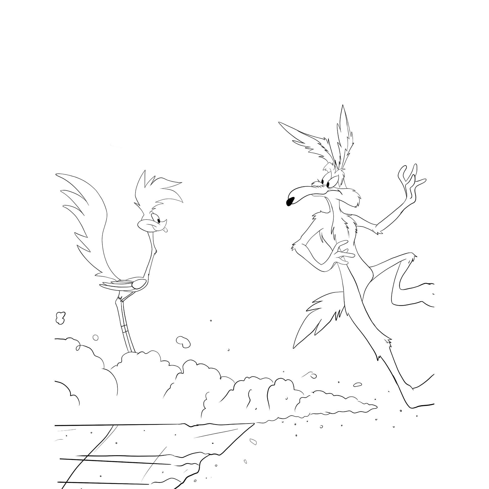 road runner and coyote coloring pages