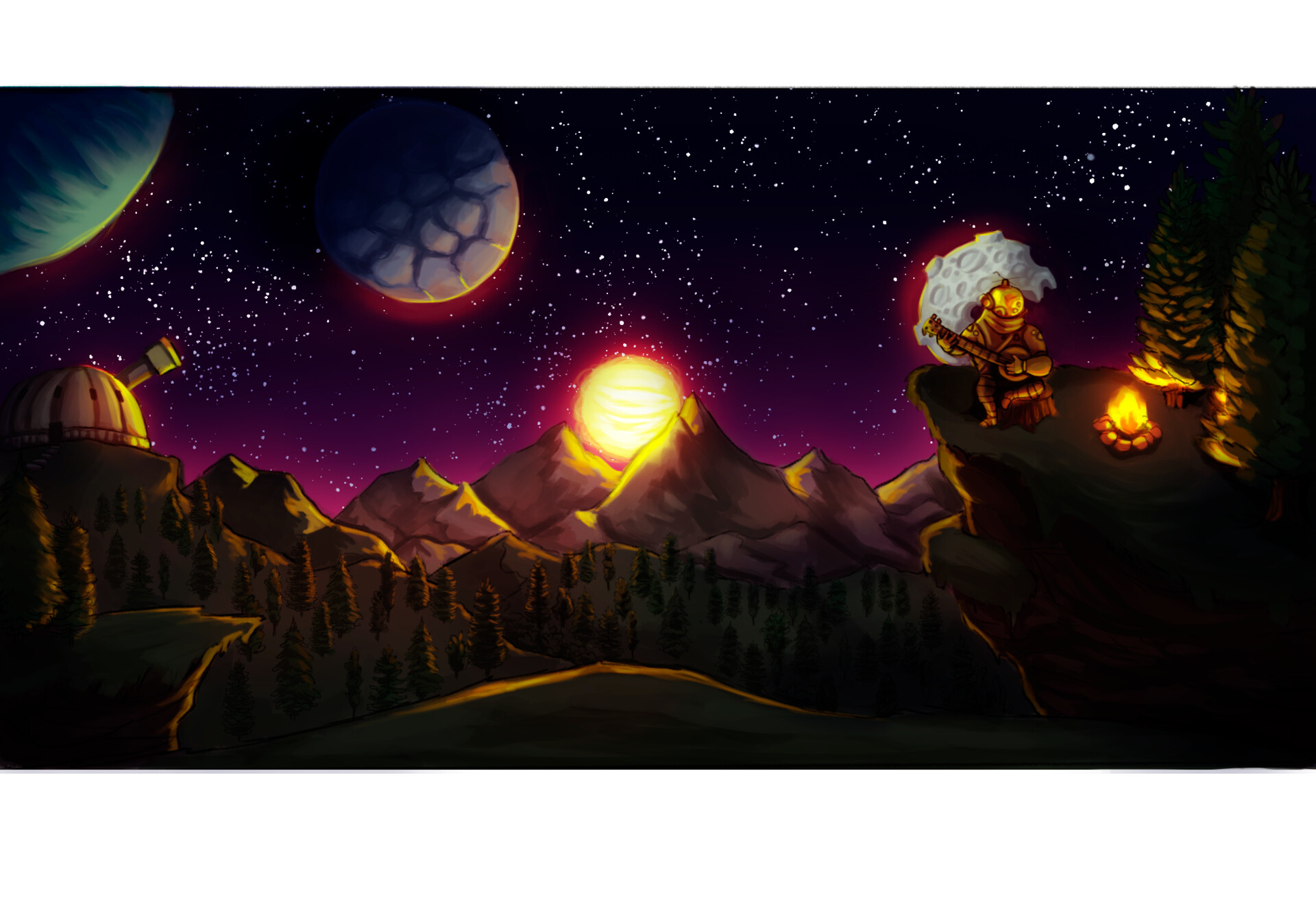 ArtStation - The Planet Sunset