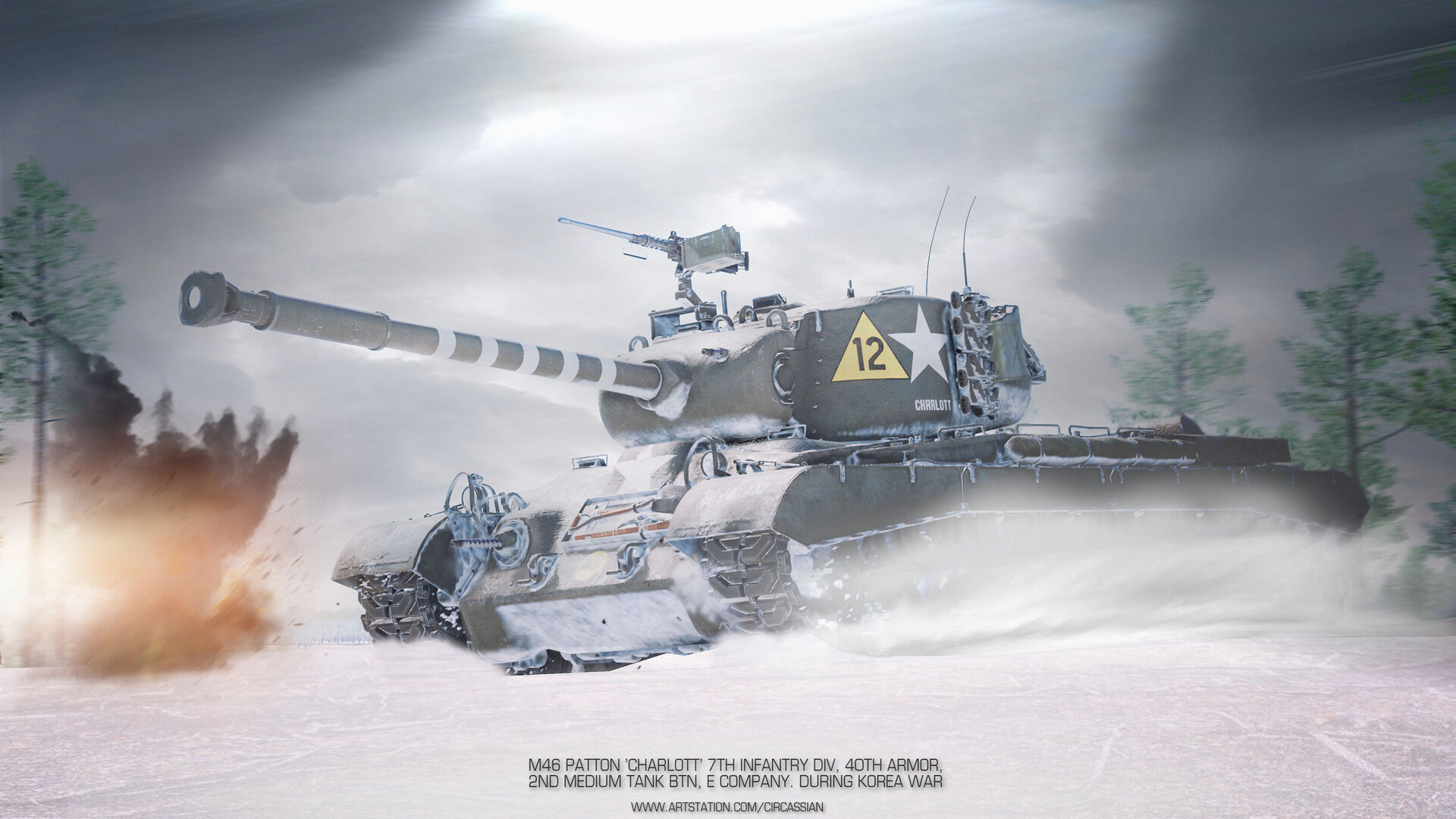 CIRCASSIAN - M46 Patton 'Charlott' 7th Infantry Div, 40th Armor, 2nd ...