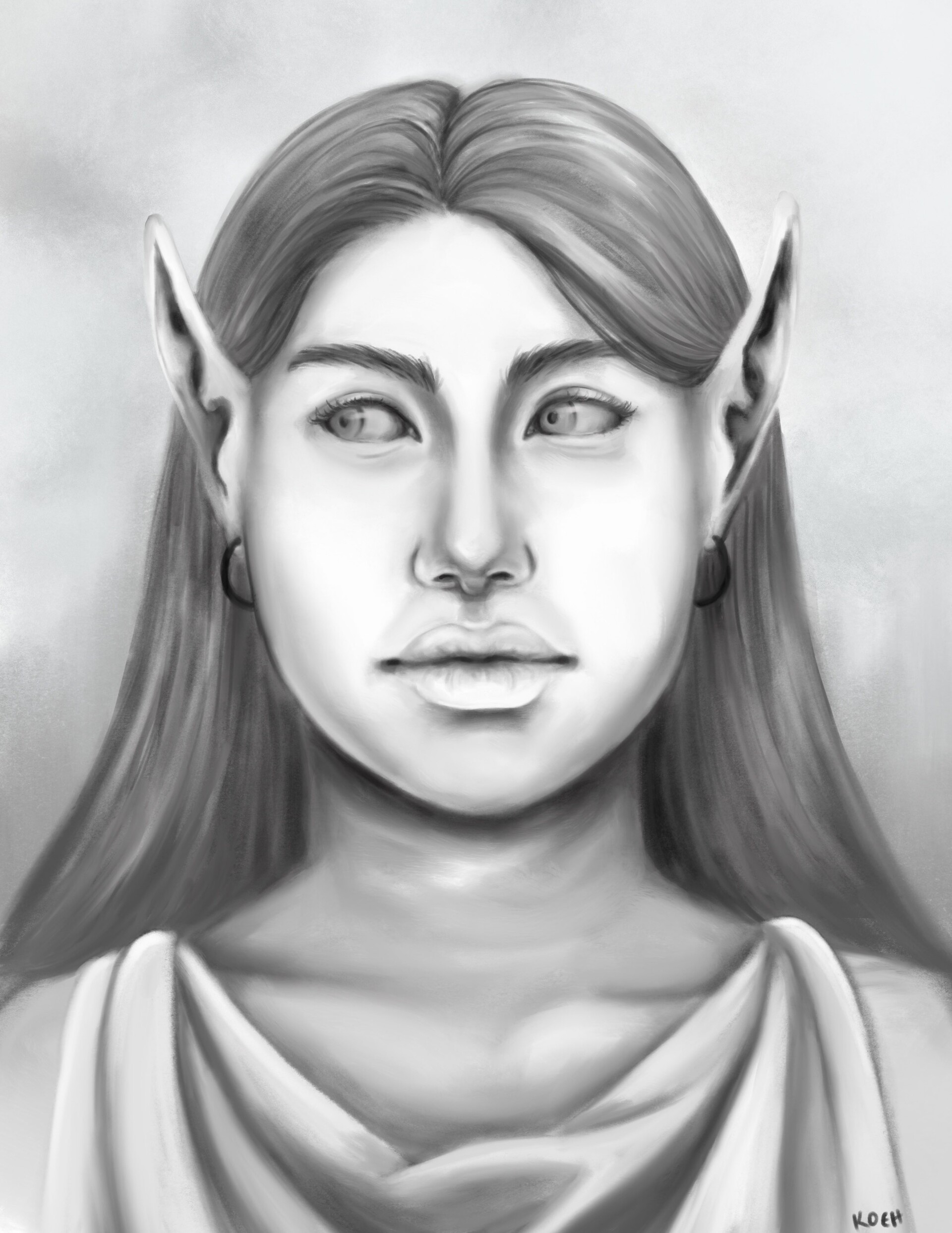 ArtStation - Portrait of an Elf