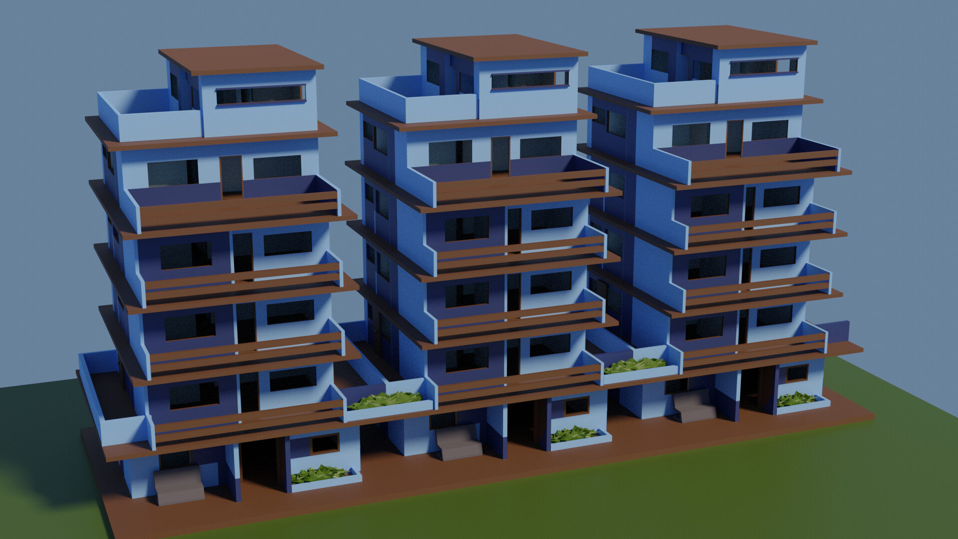 ArtStation - Lowpoly Apartment Complex