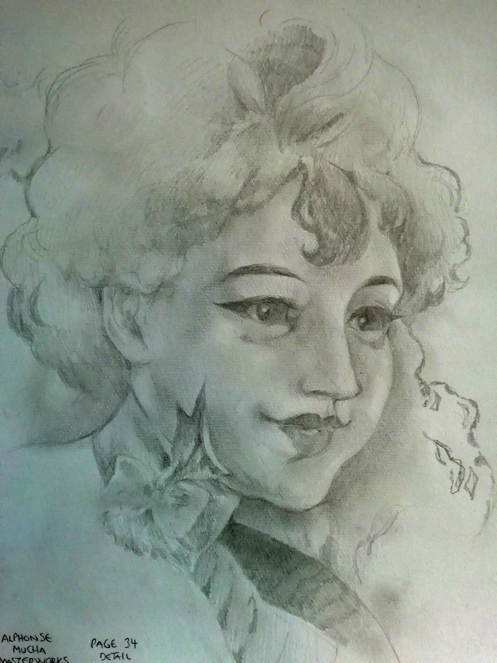 ArtStation - Alphonse Mucha pencil study