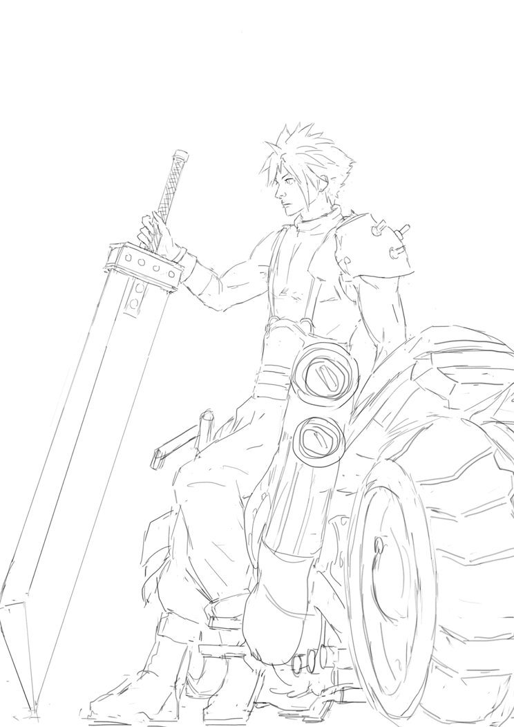 final fantasy 7 coloring pages