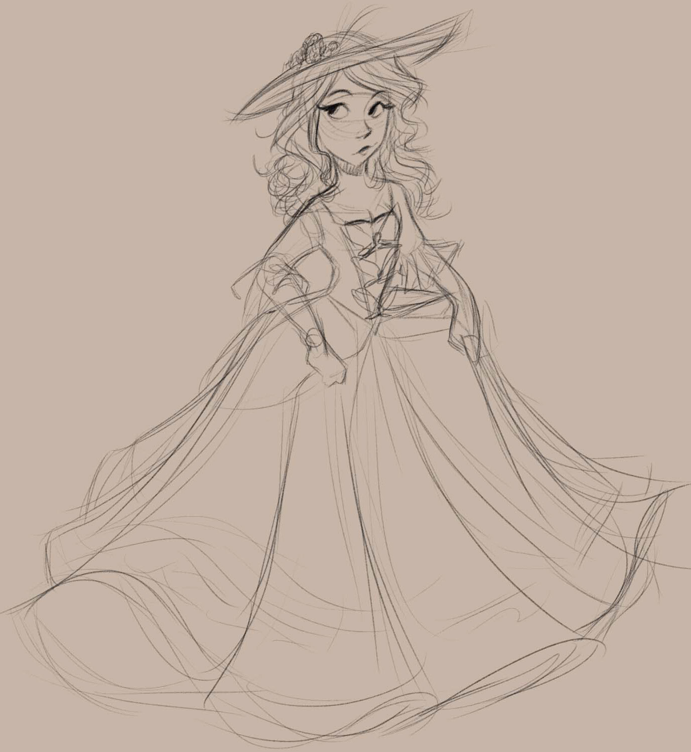 rococo style sketch