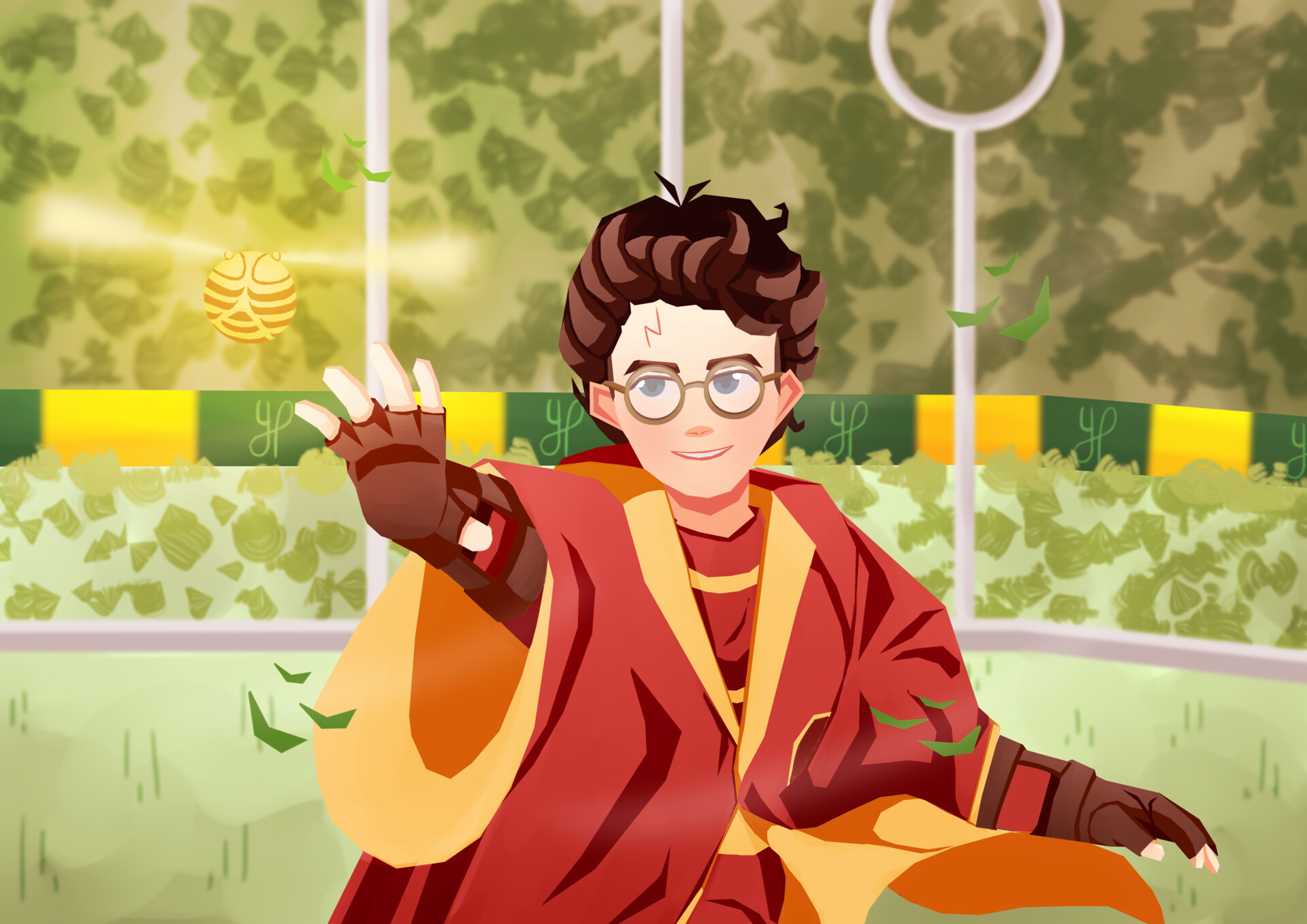 ArtStation - Harry Potter Playing Quidditch