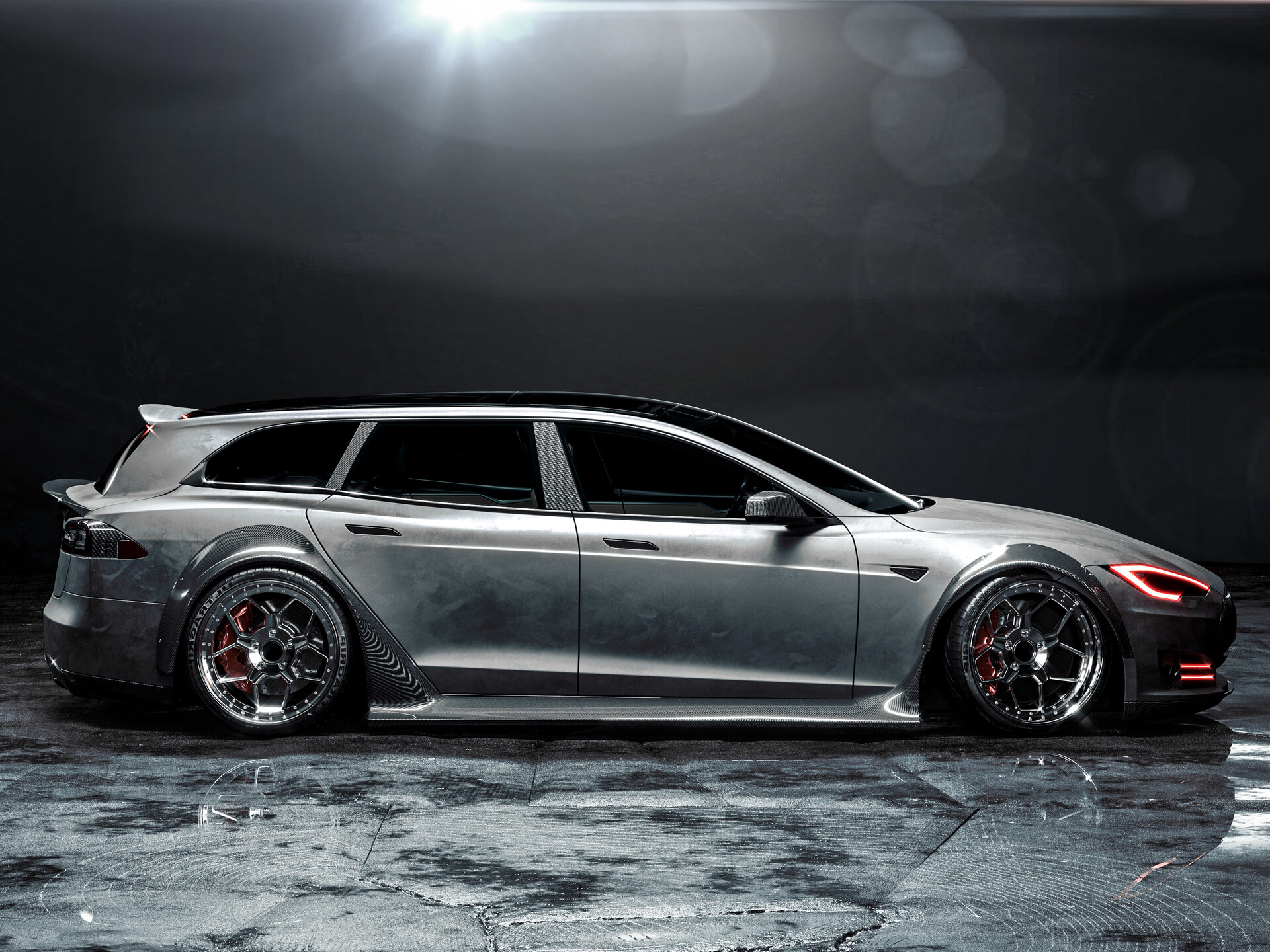 ArtStation - Tesla model S Shooting brake /// 3D render
