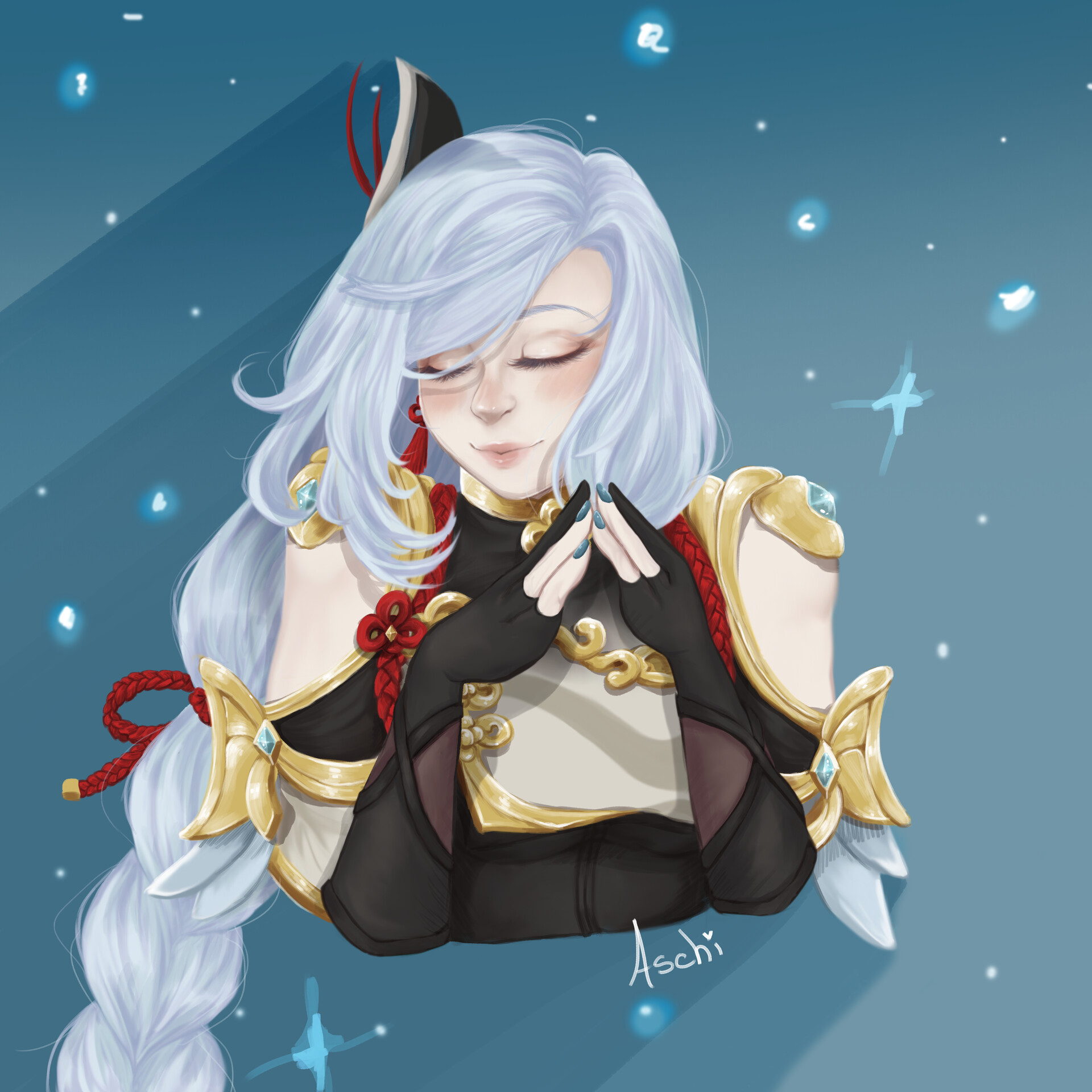 ArtStation - Shenhe Fanart - Genshin Impact