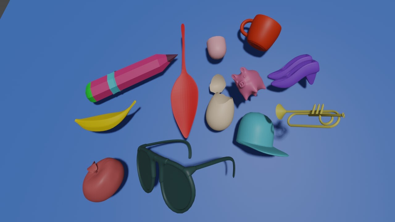 ArtStation - second day animated items in blender