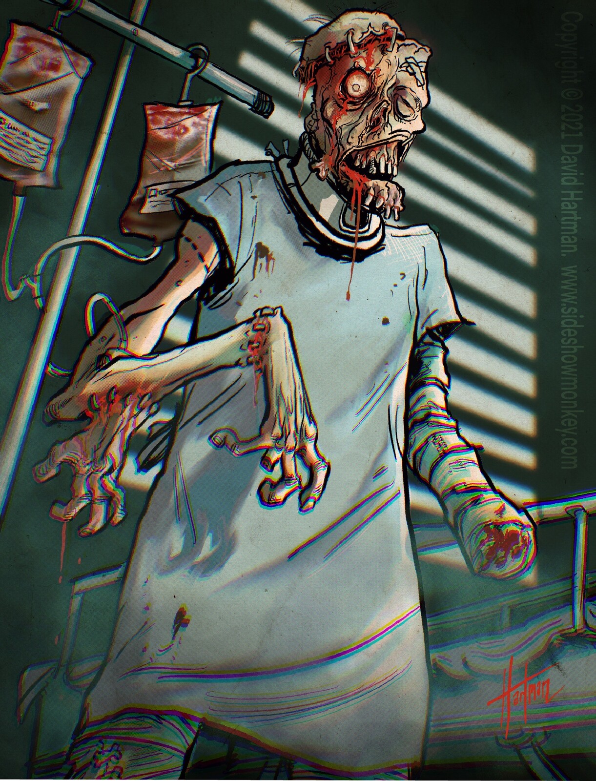 SIDESHOWMONKEY - The Art of David Hartman - Malpractice