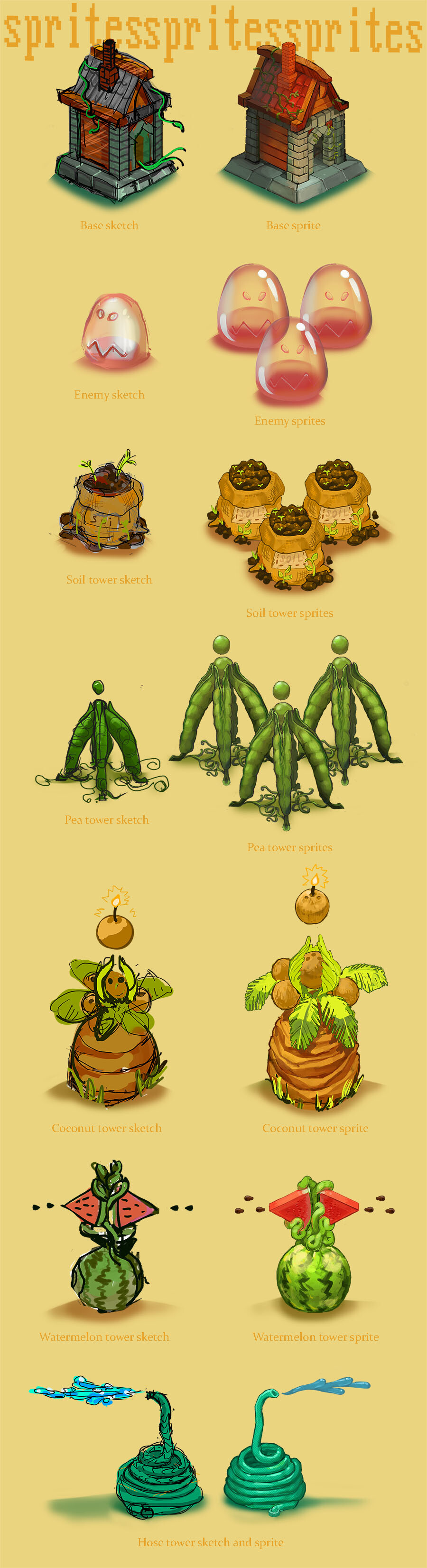 ArtStation - Sprites and icons for tower defence mobile game