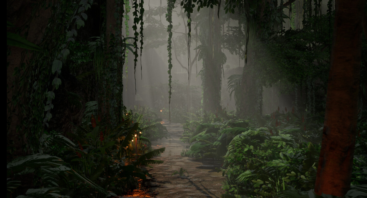 ArtStation - Jungle Pathway - Lighting Test