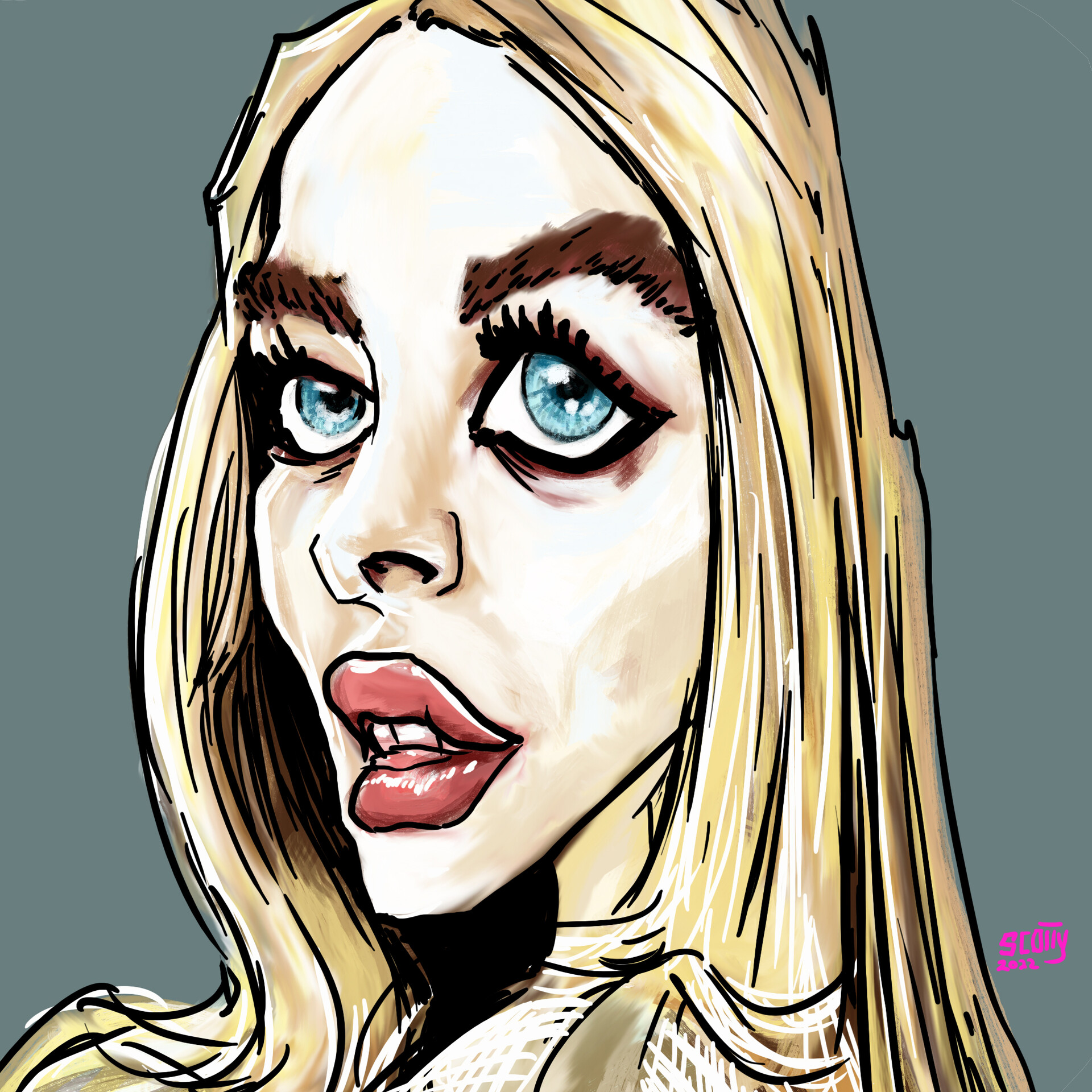 M. Scott Hull - 2022 Caricature Challenge 31 paintings 31 days