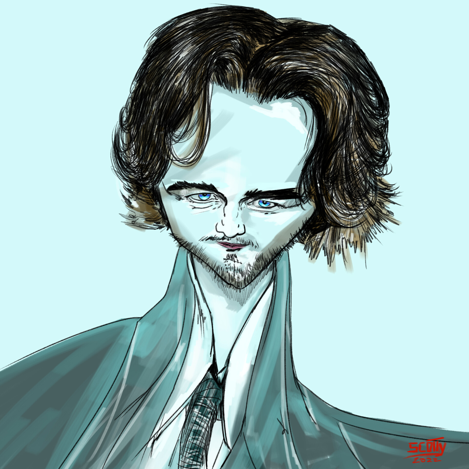 M. Scott Hull - 2022 Caricature Challenge 31 paintings 31 days