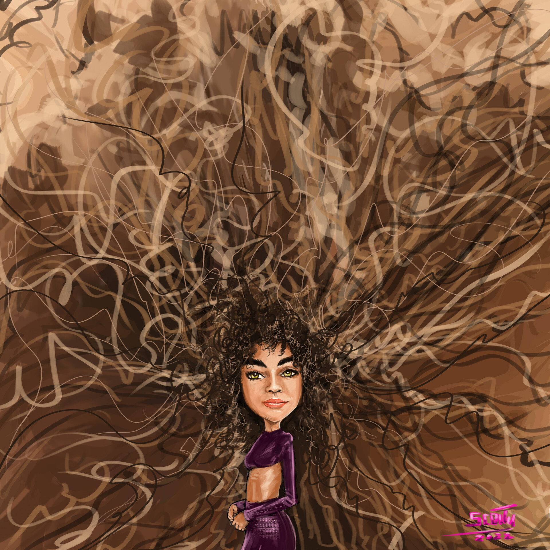 M. Scott Hull - 2022 Caricature Challenge 31 paintings 31 days