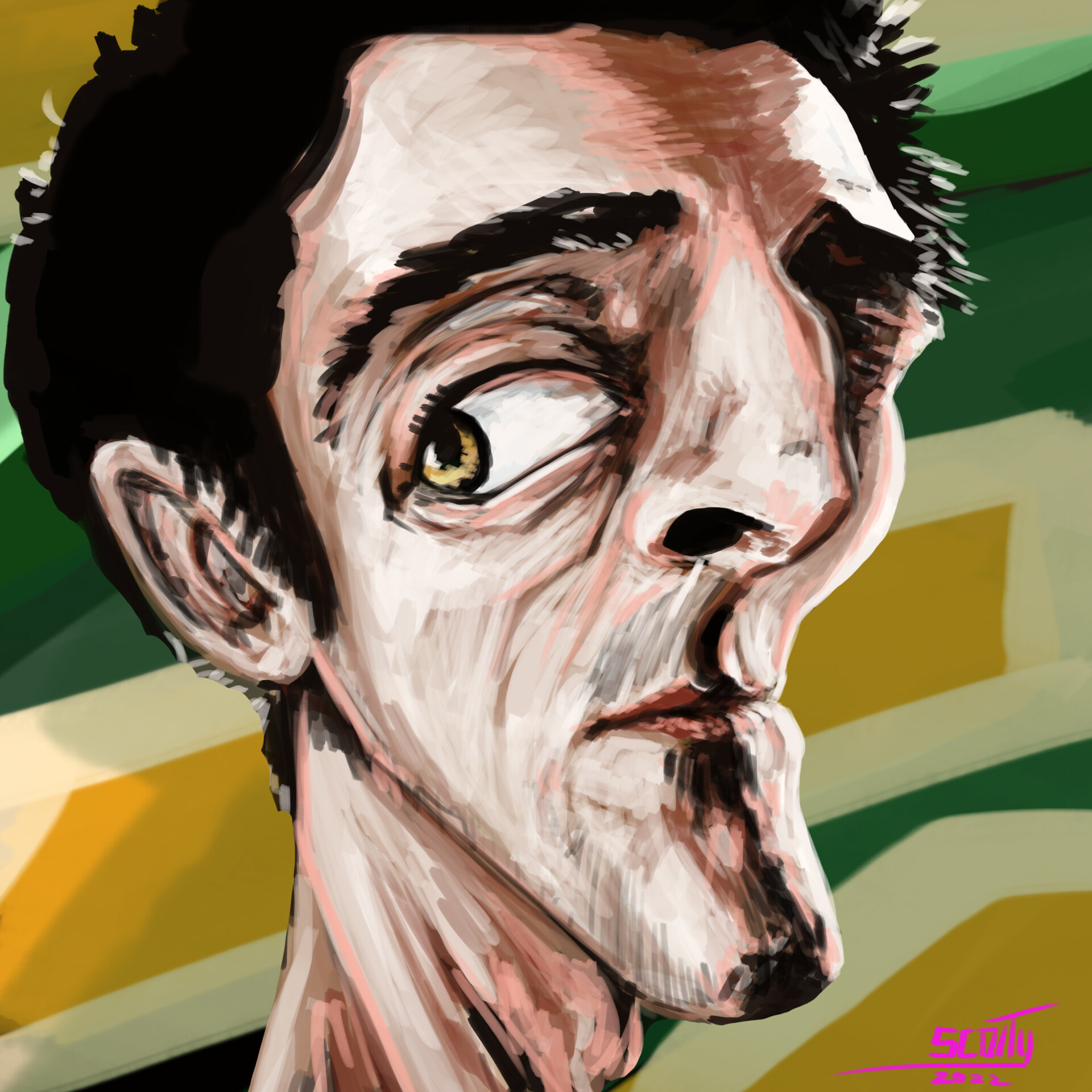 M. Scott Hull - 2022 Caricature Challenge 31 paintings 31 days