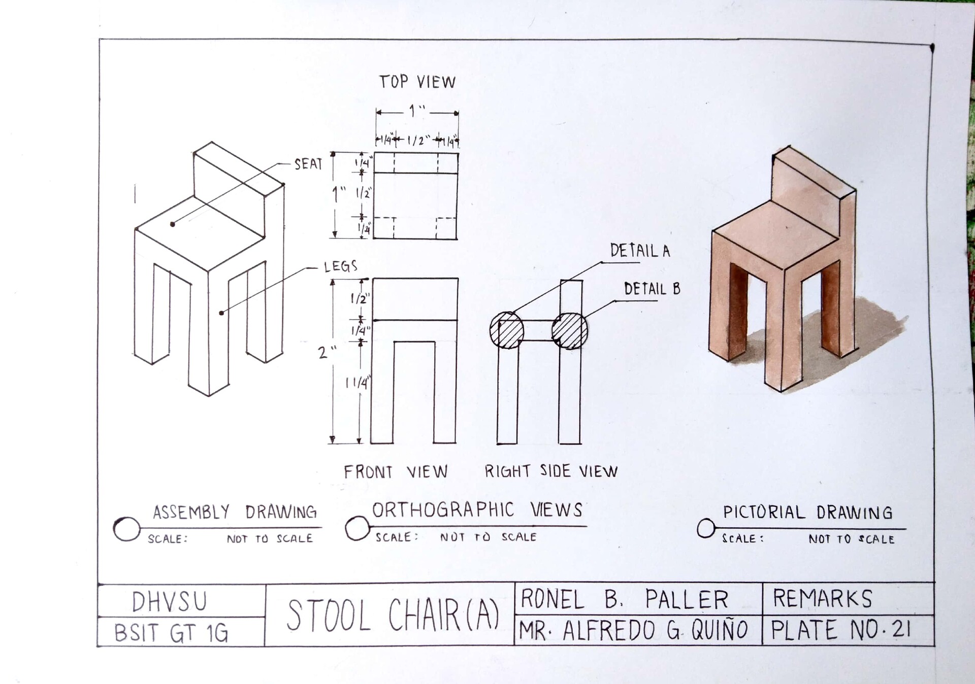 ArtStation - Stool Chair (A)
