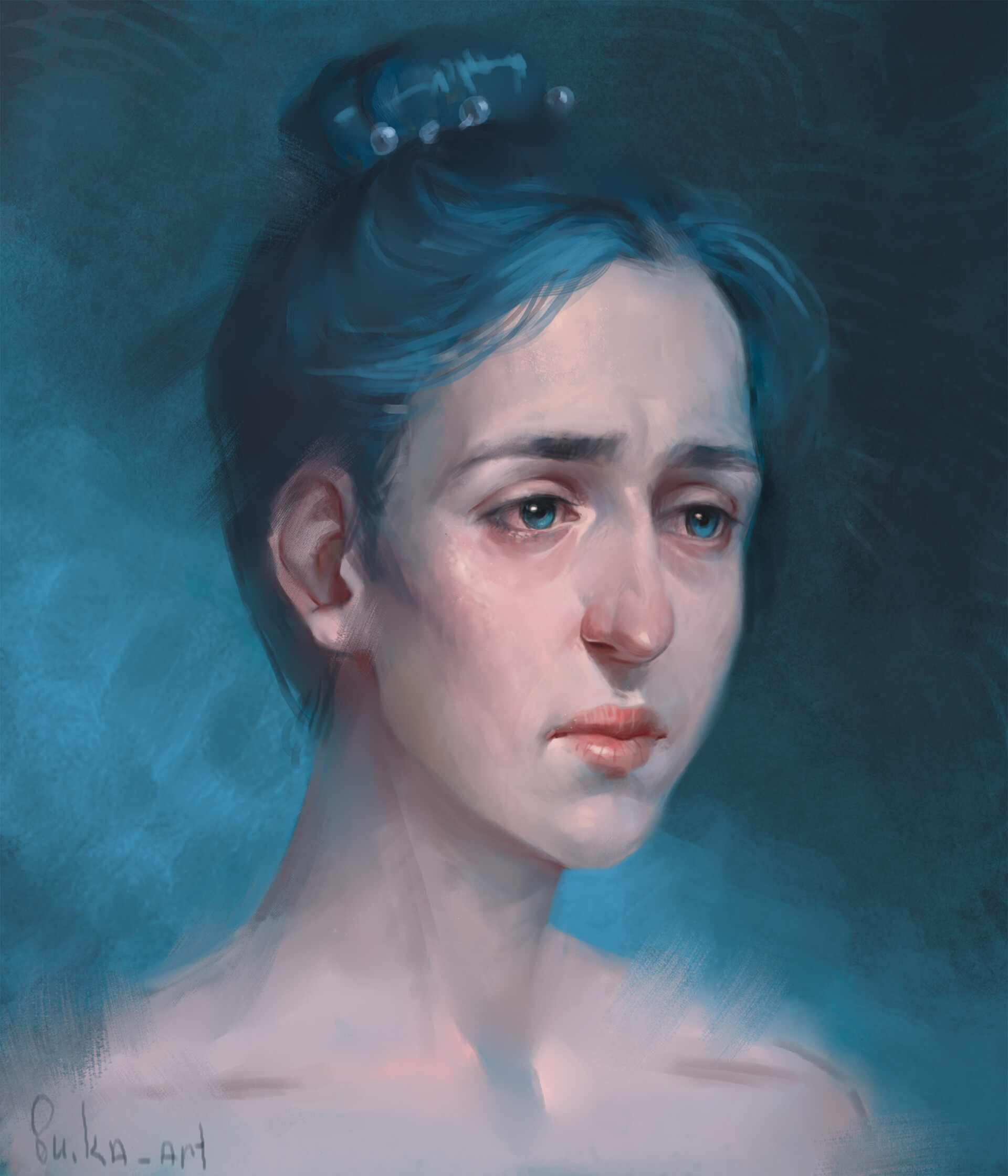 ArtStation - Crying girl