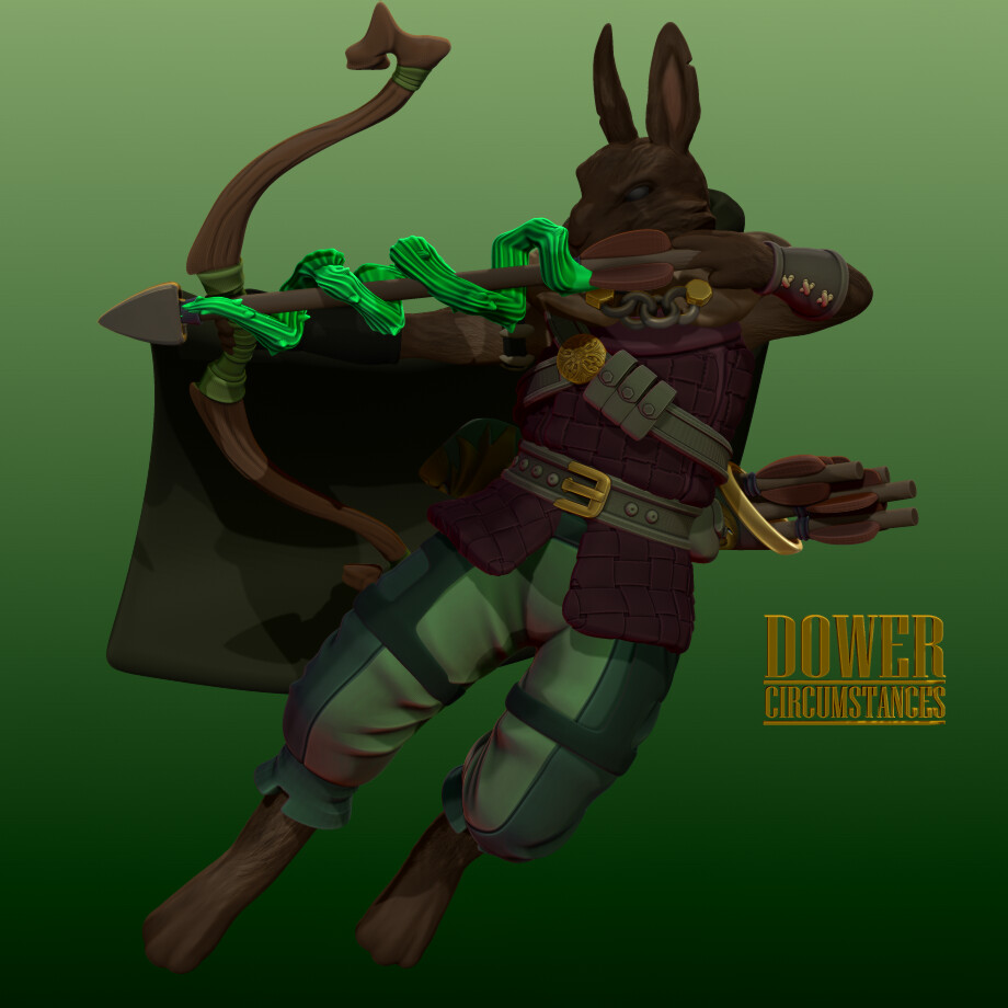 Joshua Dower - Harengon Ranger Miniature design