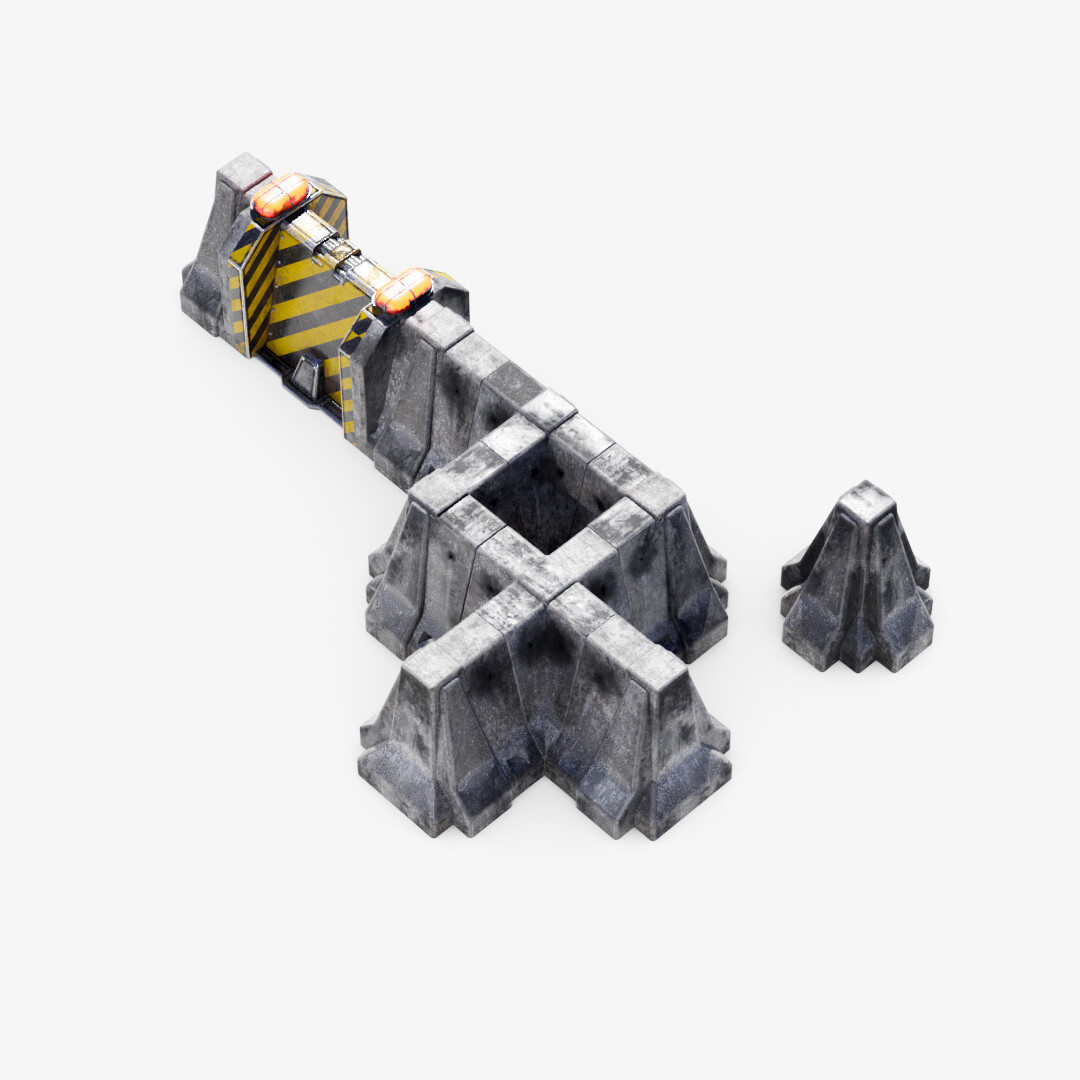 ArtStation - Factorio walls and doors WIP + Test animation