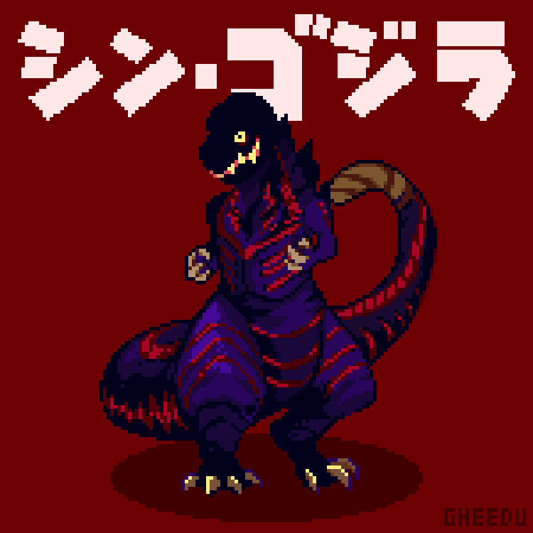 godzilla pixel