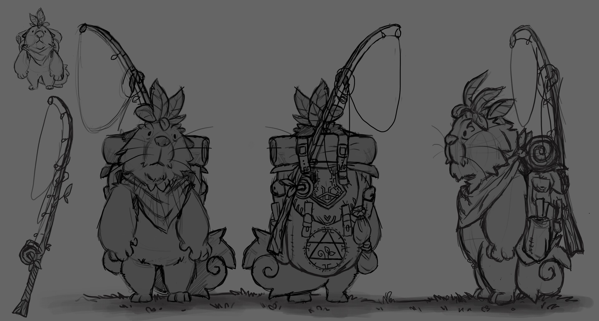 ArtStation - [Got'Em] 2D concepts of the Main Character