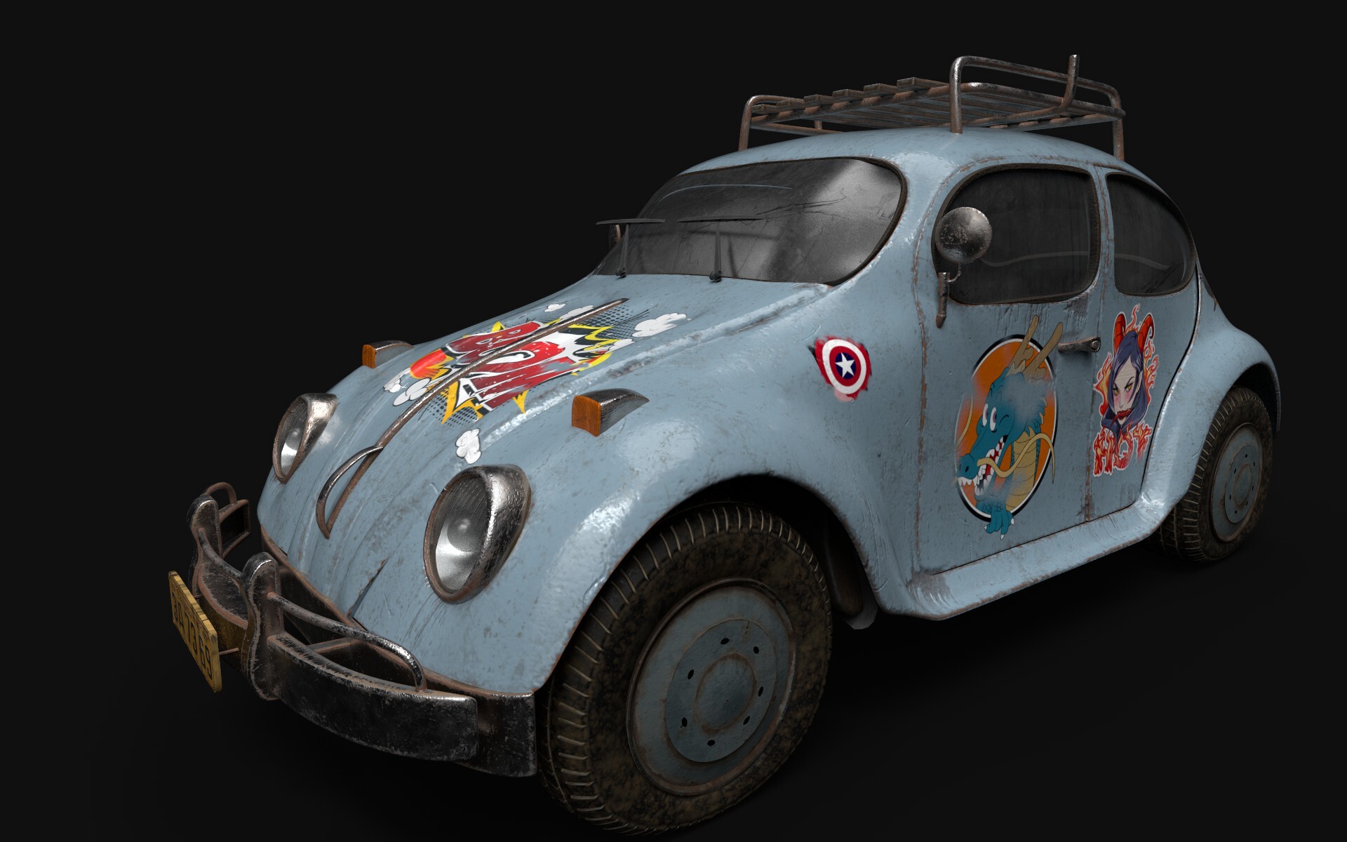 ArtStation - Old car Modeling and Texturing