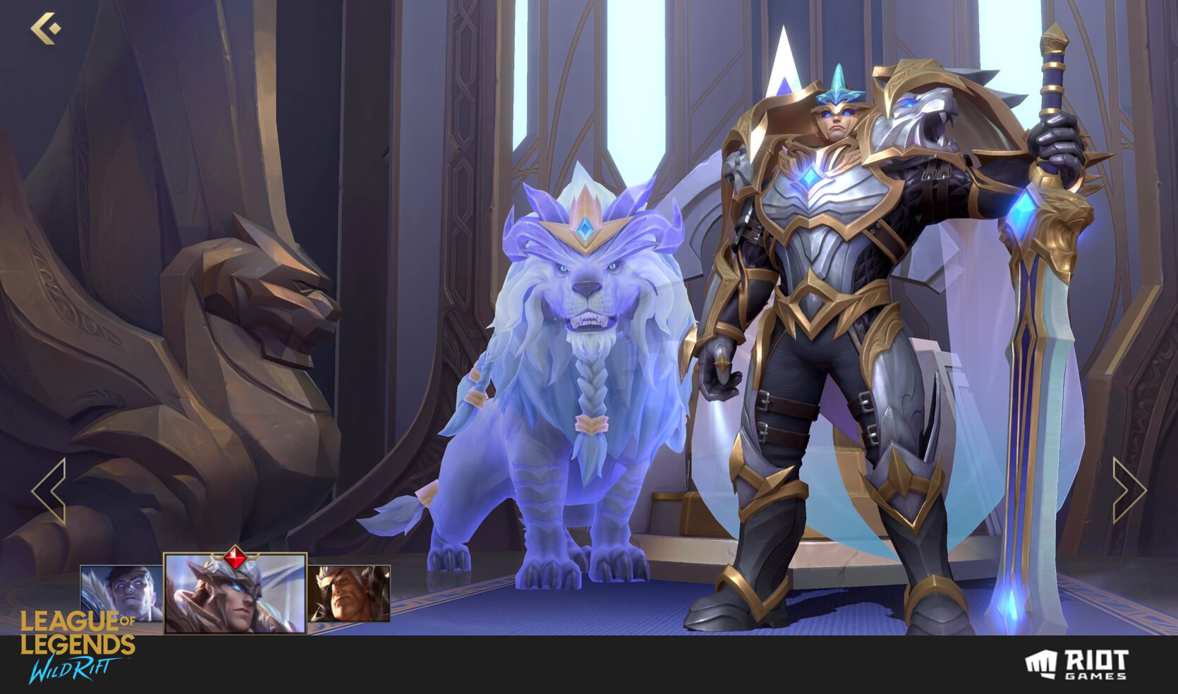 max cc - God-King Darius & Garen Wild Rift Skin Turntable Animation