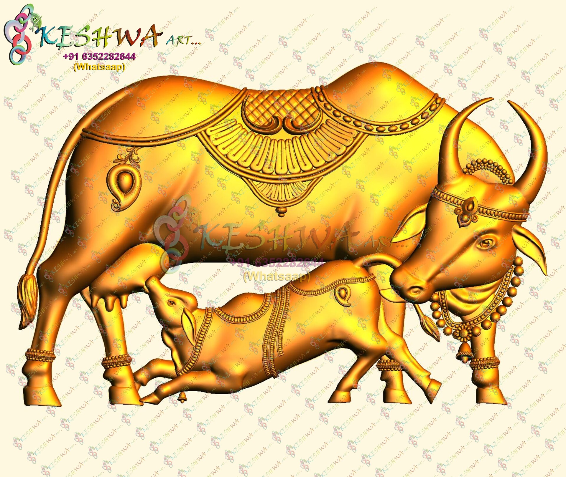 ArtStation - cow stl model for cnc machine bas relief