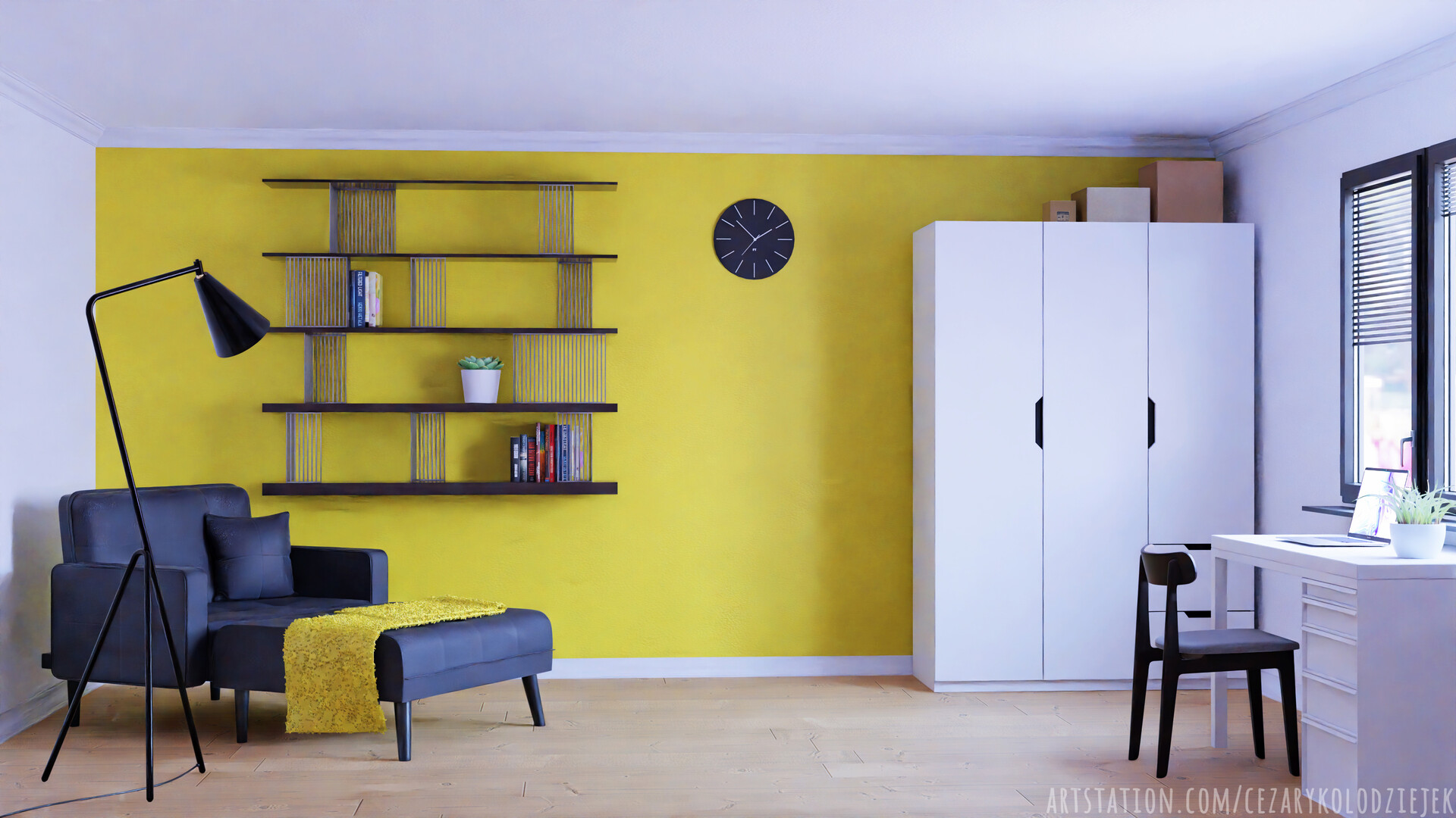 ArtStation - Yellow Room Render