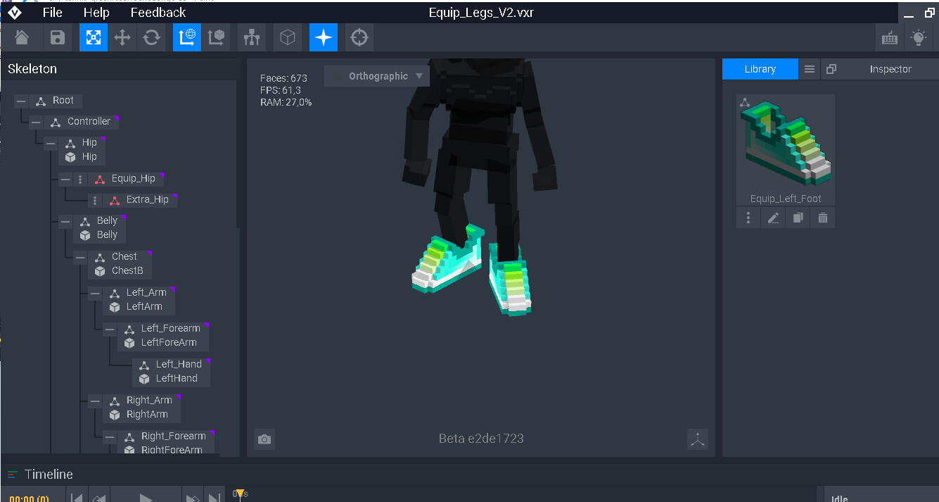 Alessio Teixeira - Neon Green Long Sneakers Shoes. Made in VoxEdit ...