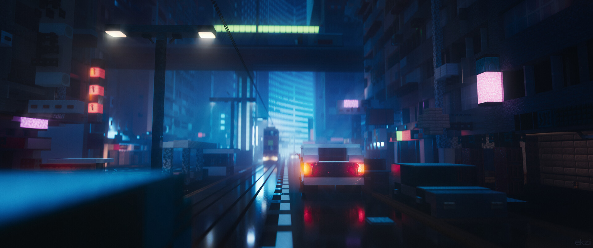 ArtStation - City render Minecraft