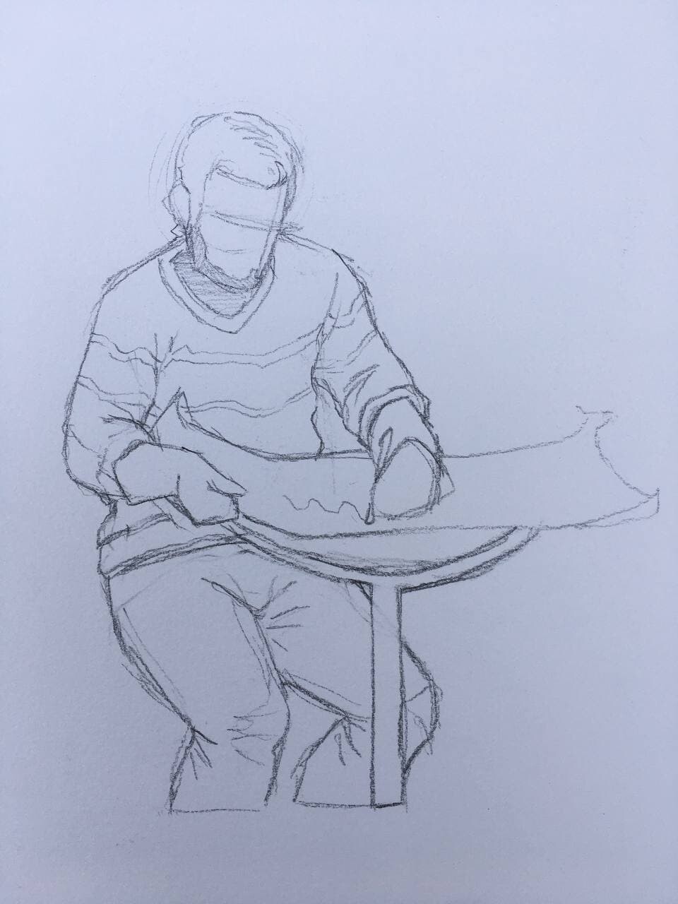 ArtStation - 15 mins sketch from live model