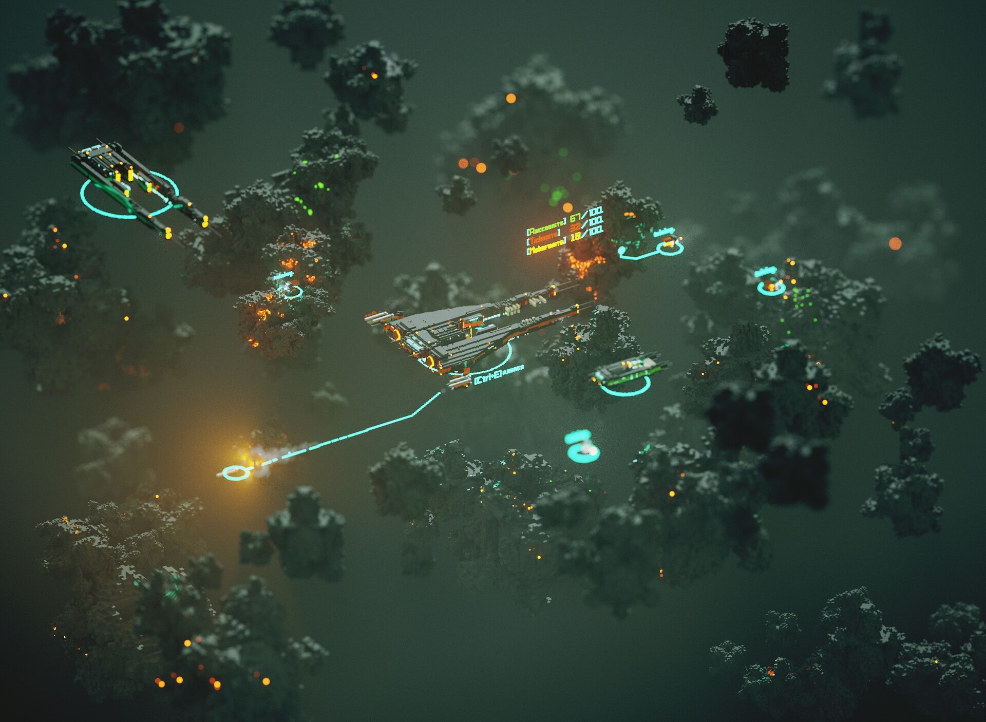 ArtStation - Mining ships in voxel space