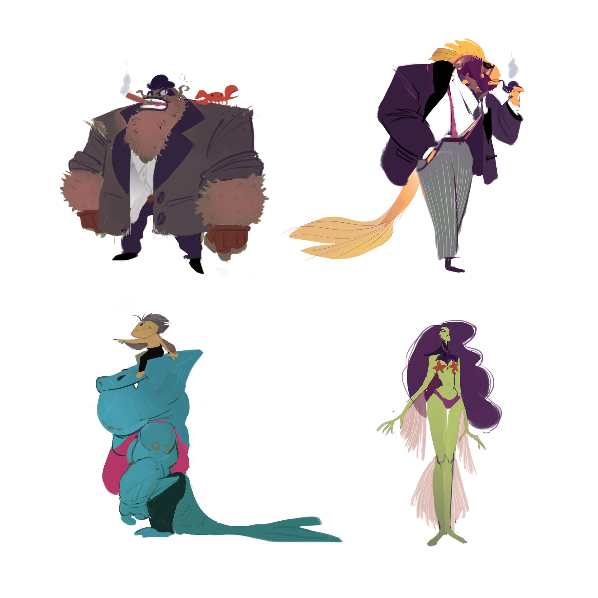 ArtStation - Aqua Circus - Character design exploration