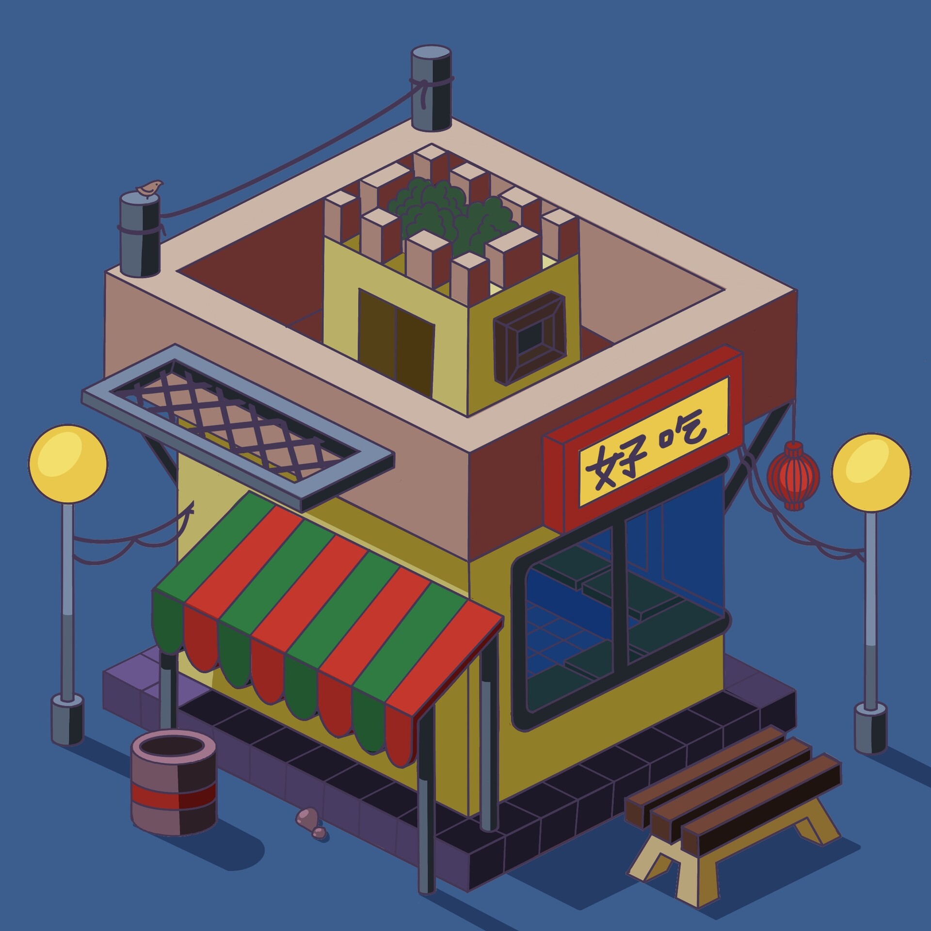 ArtStation - Chinese small shop