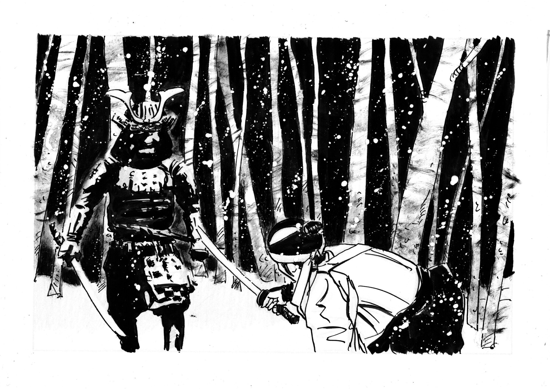 ArtStation - Samurai Fight Storyboard