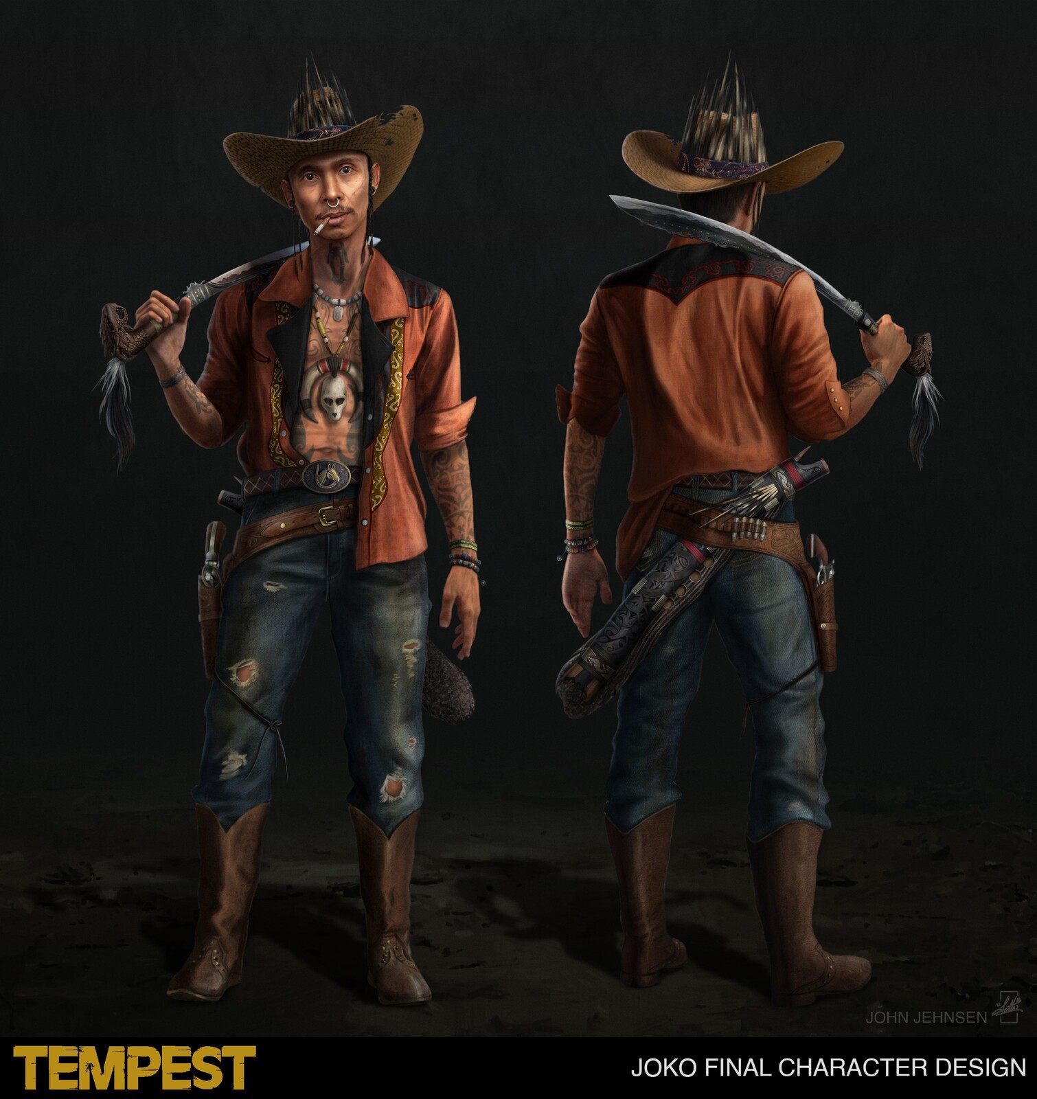 I.B. John Jehnsen - Joko 'The Mad Cowboy' Character Design