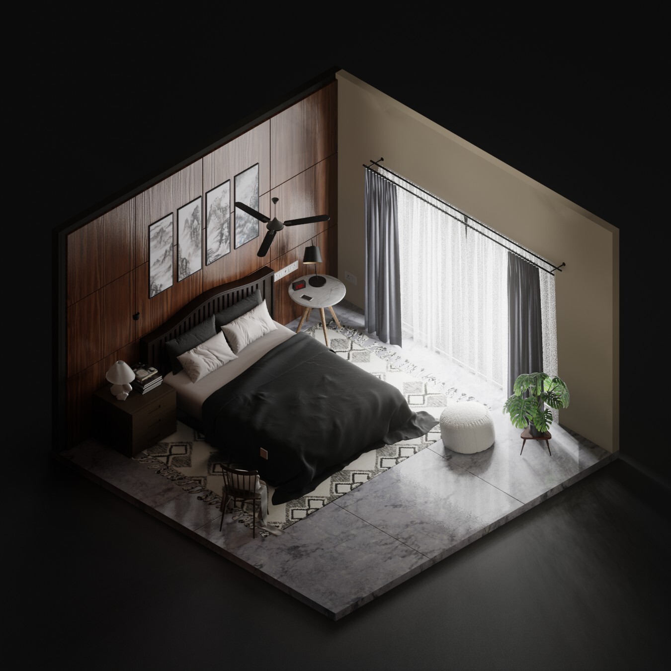 ArtStation - Model Bedroom
