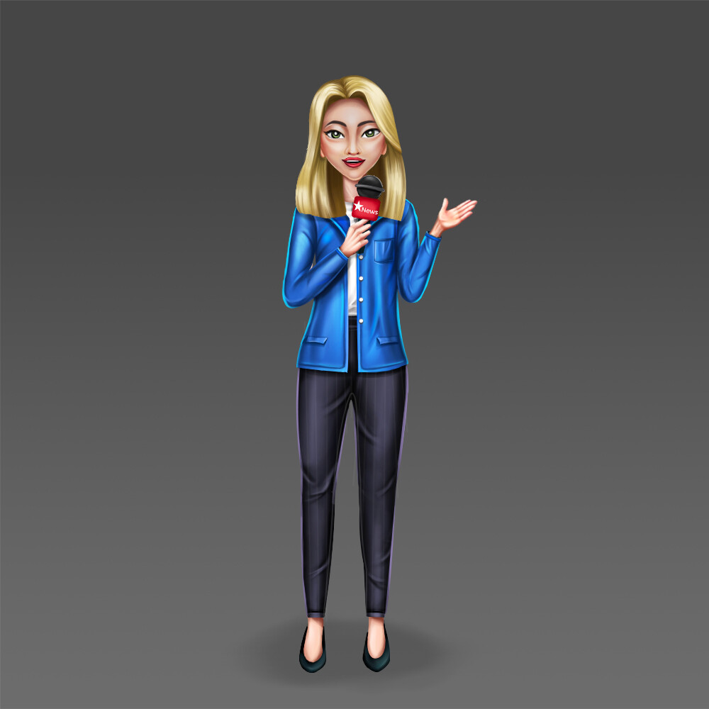 ArtStation - Tv Anchor (Character Design)
