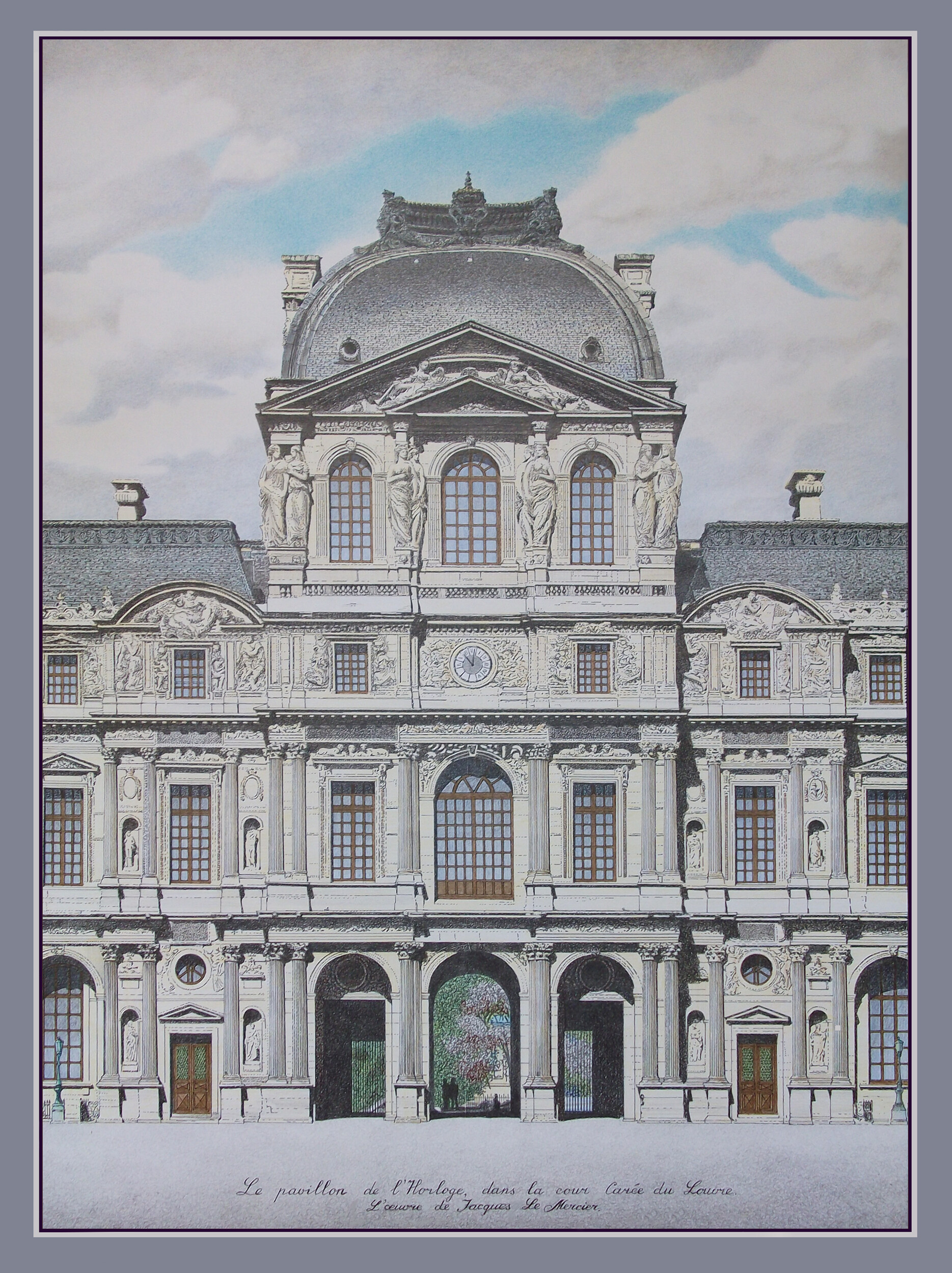 ArtStation - Fragment of the facade of the portal with a clock in the ...