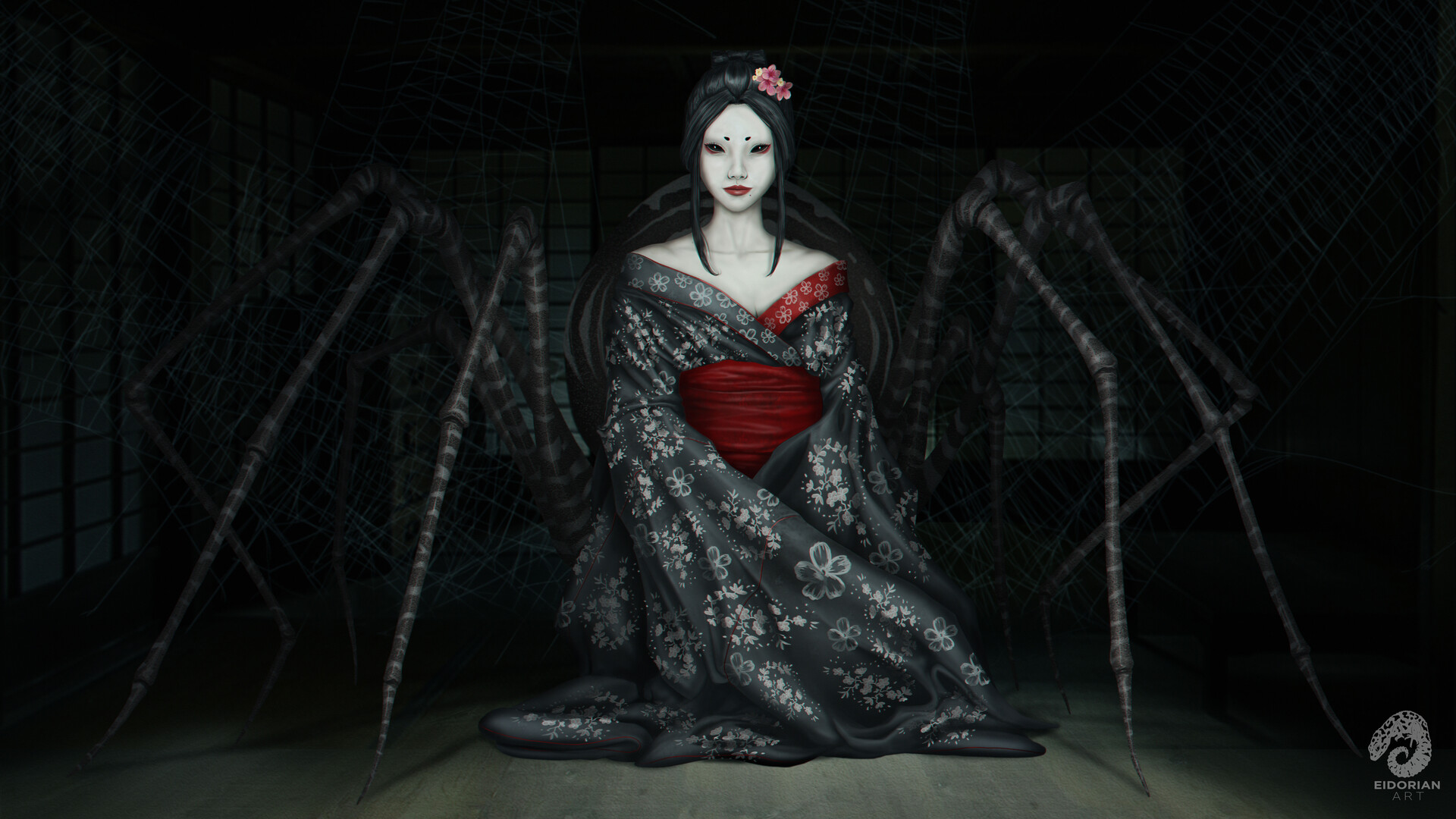 ArtStation - Jorōgumo (絡新婦) #1, Yokai (妖怪)